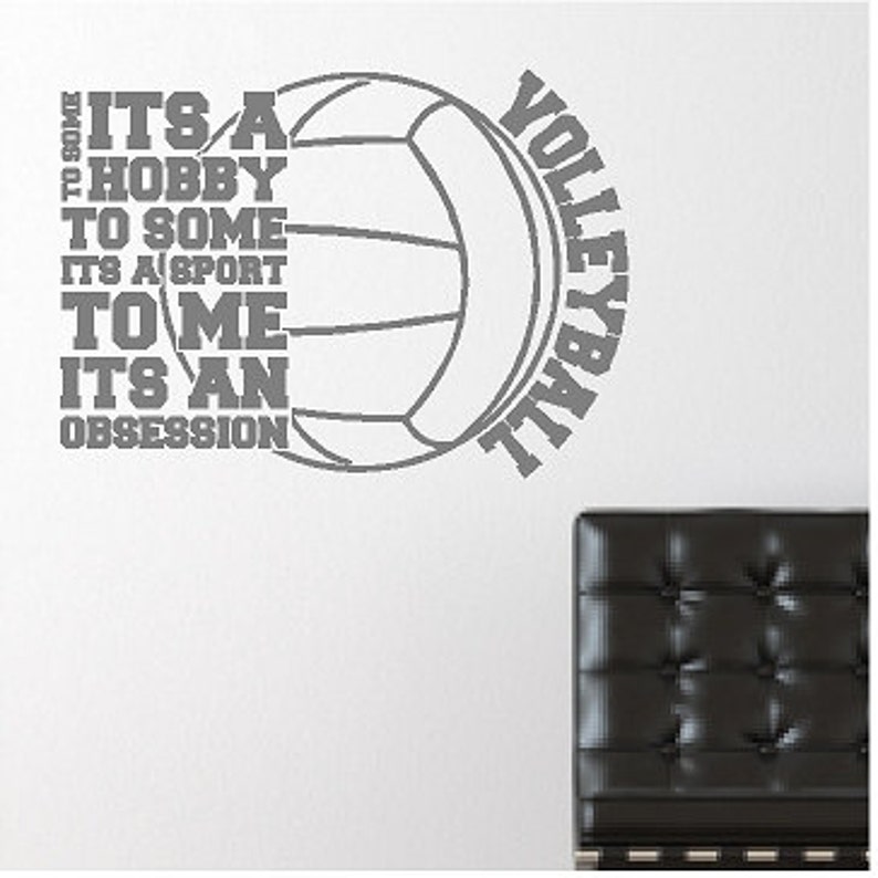 Volleyball Wall Decal Removable Volleyball Wall Art Sticker - Etsy
