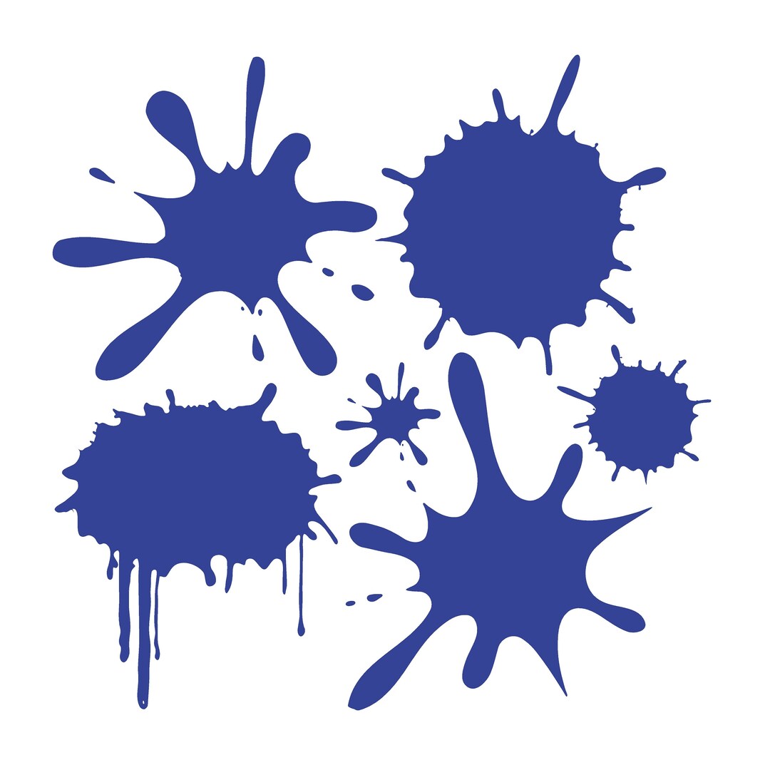 Royal Blue Paint Splats Wall Decal Removable Splat Wall Sticker Graphic ...