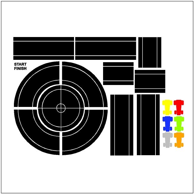 Race Car Tracks Wall Decals Removable Race Track Wall Stickers | Etsy