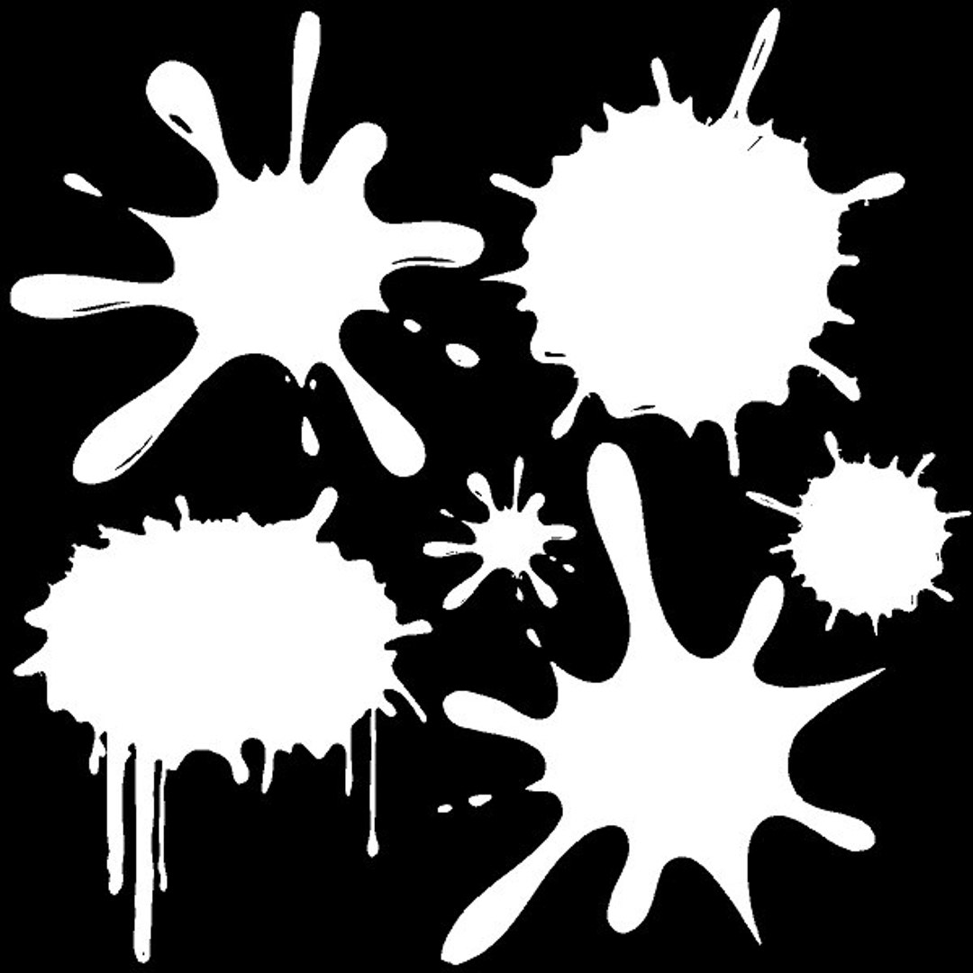 White Paint Splats Wall Decal Removable Splat Wall Sticker Graphic 13 X ...