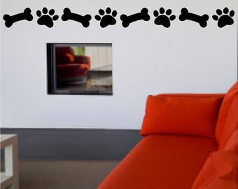 Paw Print Wall Decal - Etsy