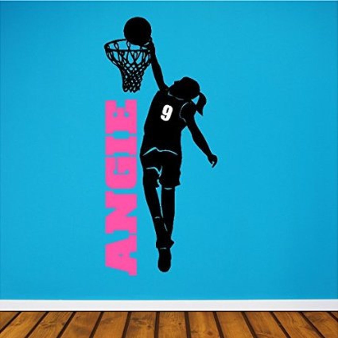 Personalized Girl Basketball Player Wall Decal Removable - Etsy