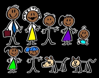 Stick People Car Decals - Etsy