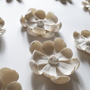 Porcelain Flowers, Wall Art Set, Floral Wall Art, Boho Home Decor ...