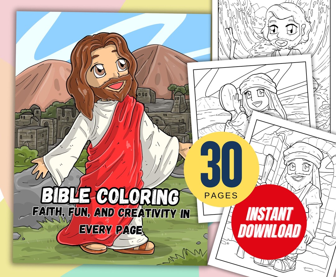 Bible Characters Coloring Pages, Bible Activities, 30 Scripture ...