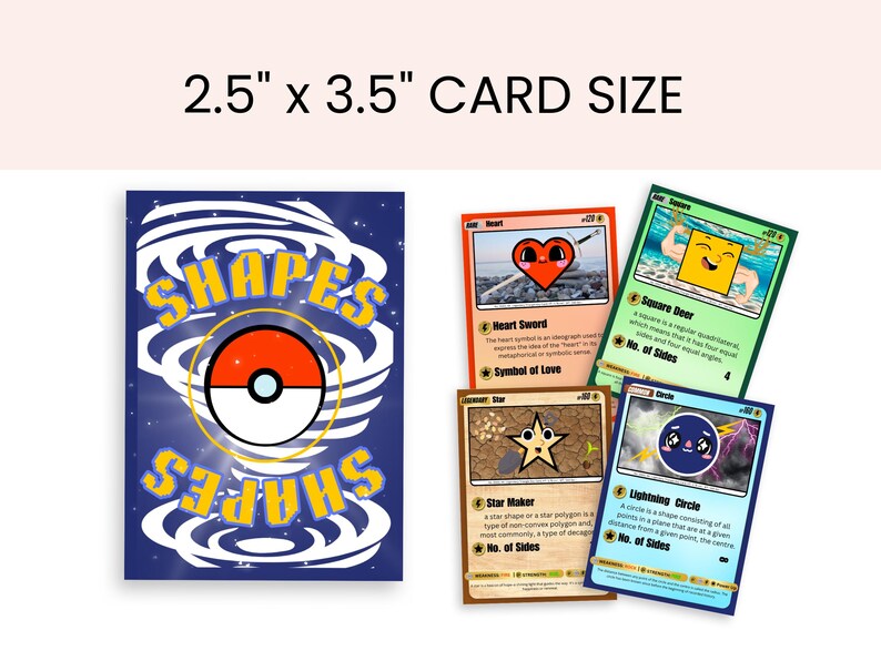 Pokemon Shape Flashcards: Kids Learning Game (PDF File) - Etsy