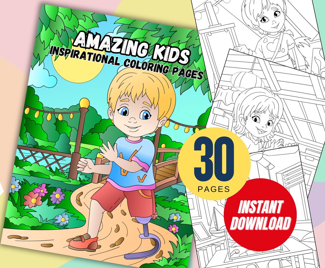 Amazing Kids Inspirational Coloring Pages, Bold and Easy Coloring Book ...