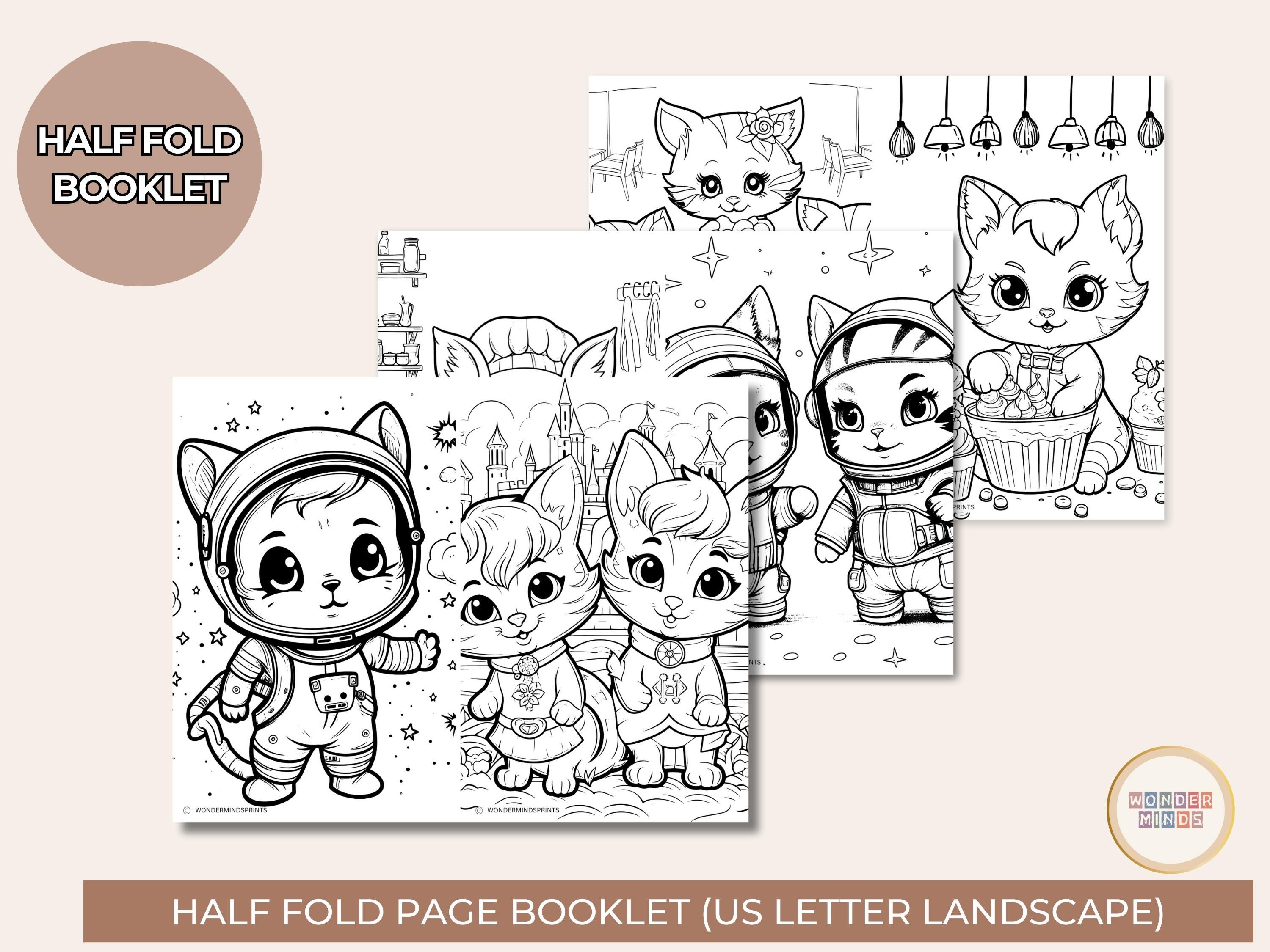 16 Cute Cat Theme Coloring Pages for Kids, Cat Coloring Pages, Coloring ...