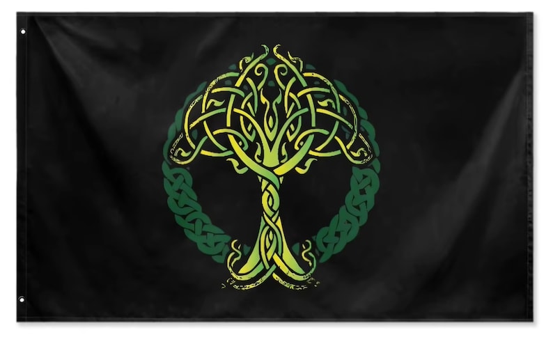 Viking Celtic Tree of Life Flag – Norse Yggdrasil Banner - Etsy