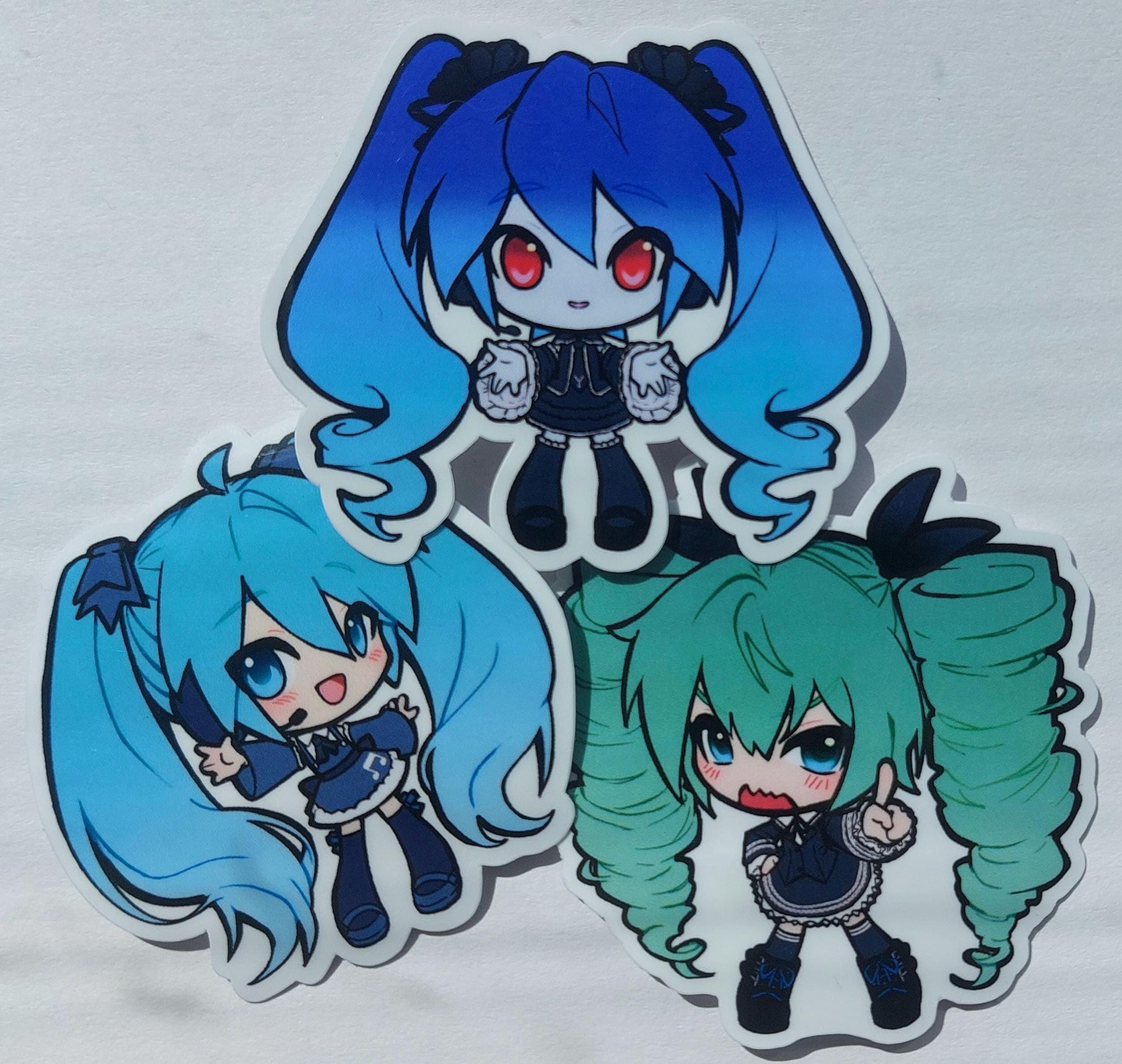 Hatsune Miku Chibi Sticker Diva Project Infinity, Dark Angel, Gothic ...