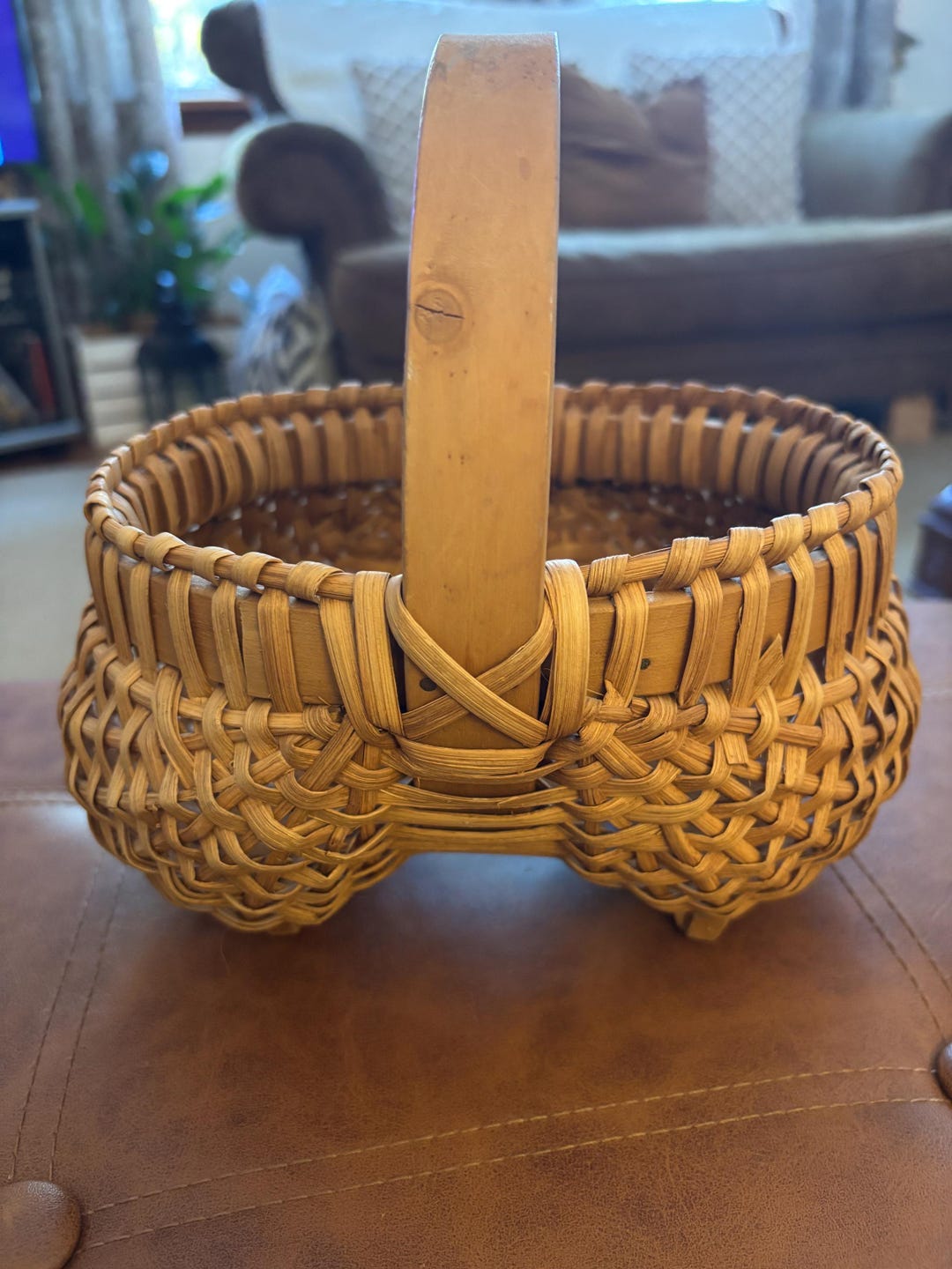 Vintage Buttocks Gathering Basket 9x9 7.5” Opening - Etsy