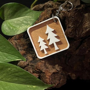 NPS Inspired Forest Keychain - Etsy