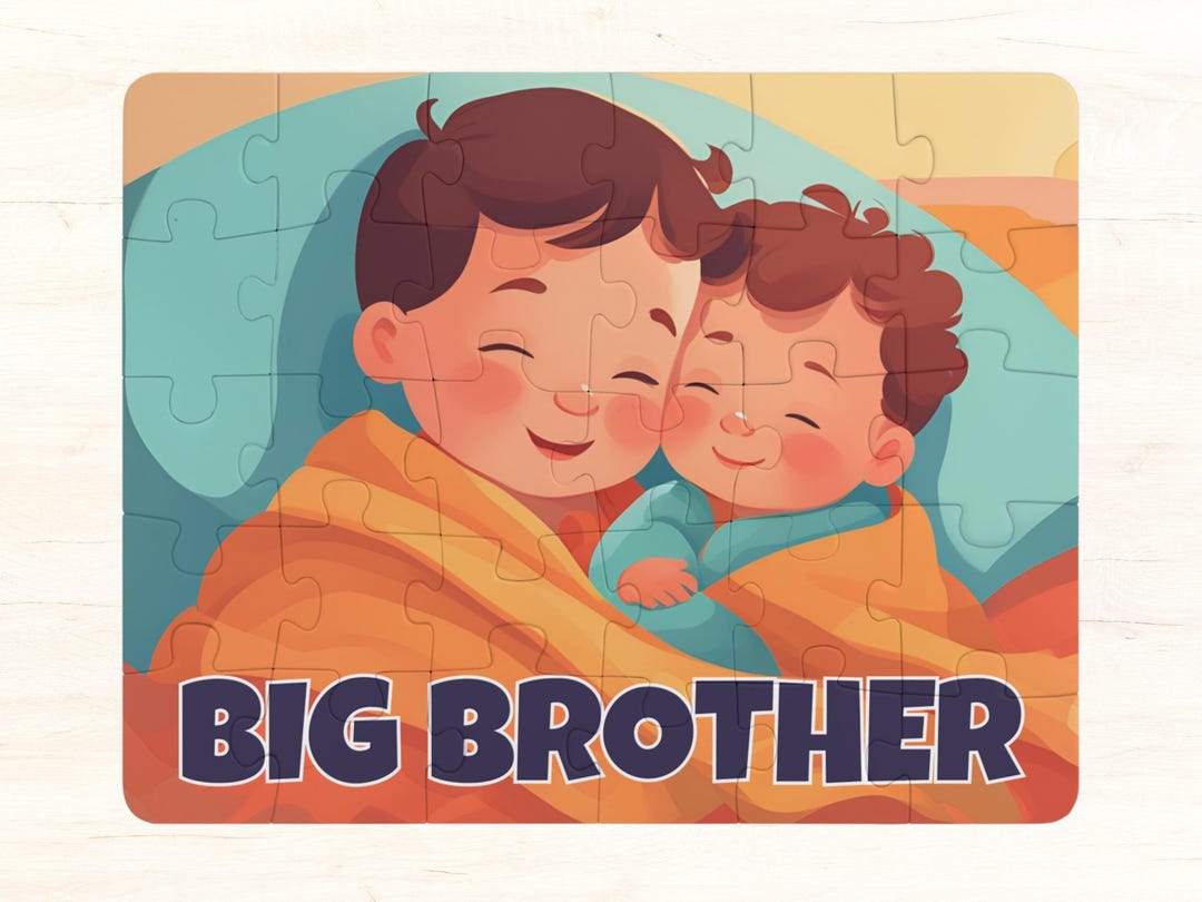 Big Brother Kids Puzzle, Cute Big Brother Announcement, Personal Gift ...