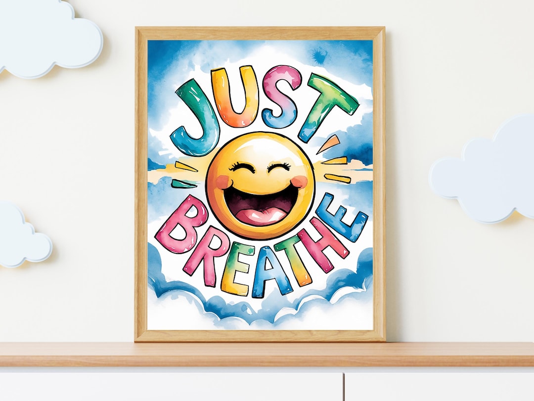 Just Breathe Calm Down Corner Poster, Mindfulness Classroom Printable ...