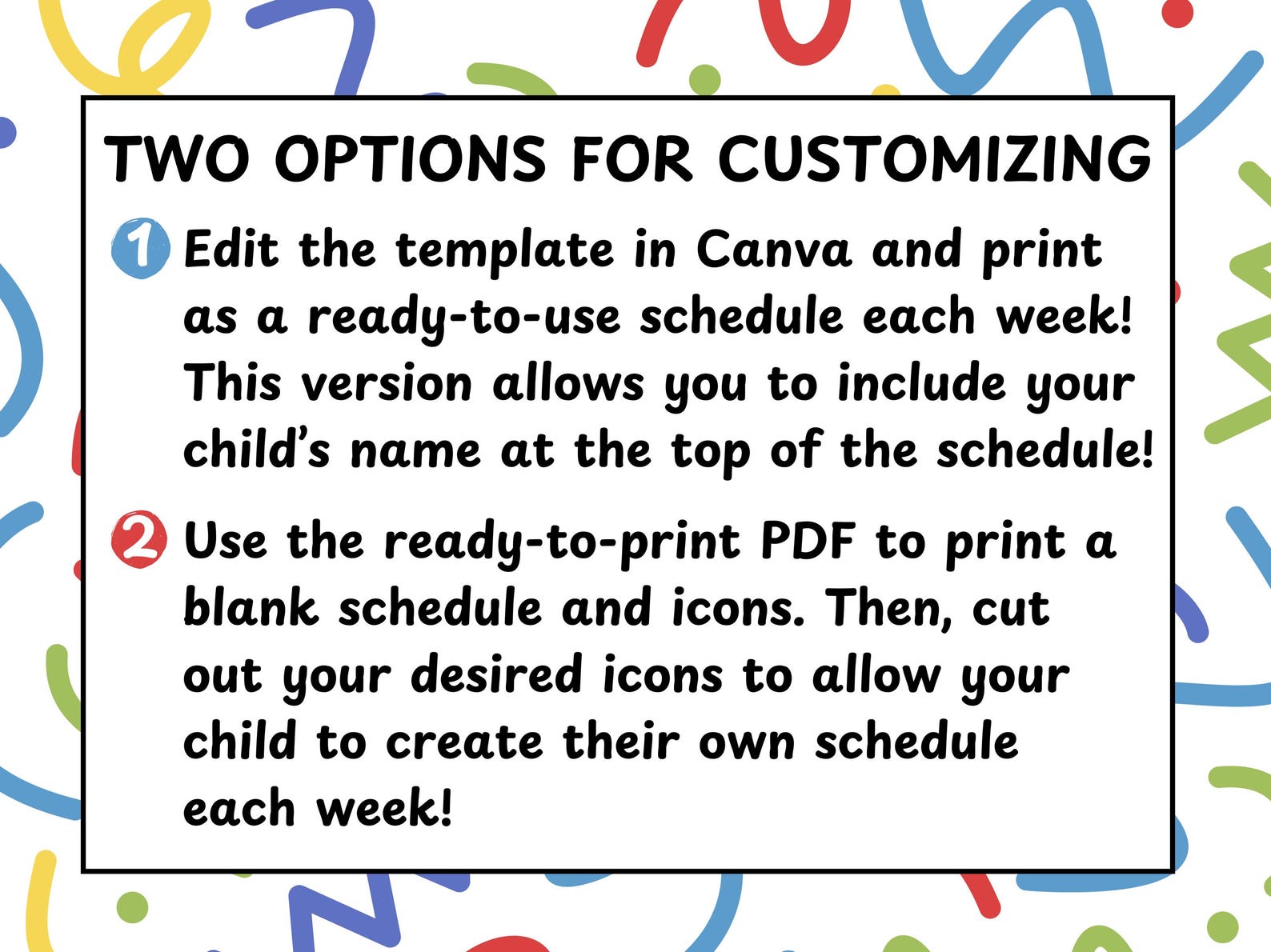 Editable Kids Weekly Schedule, Kids Daily Routine Visual Schedule ...