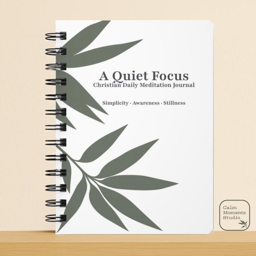 A Quiet Focus - Christian Daily Meditation Journal - Etsy
