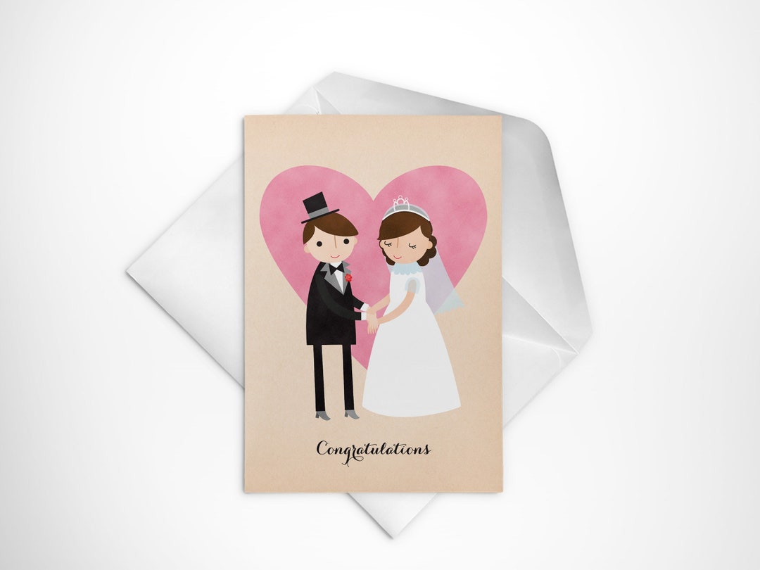 Cute Wedding Congratulations Card, Newlywed Gift, Wedding Card, Mr ...