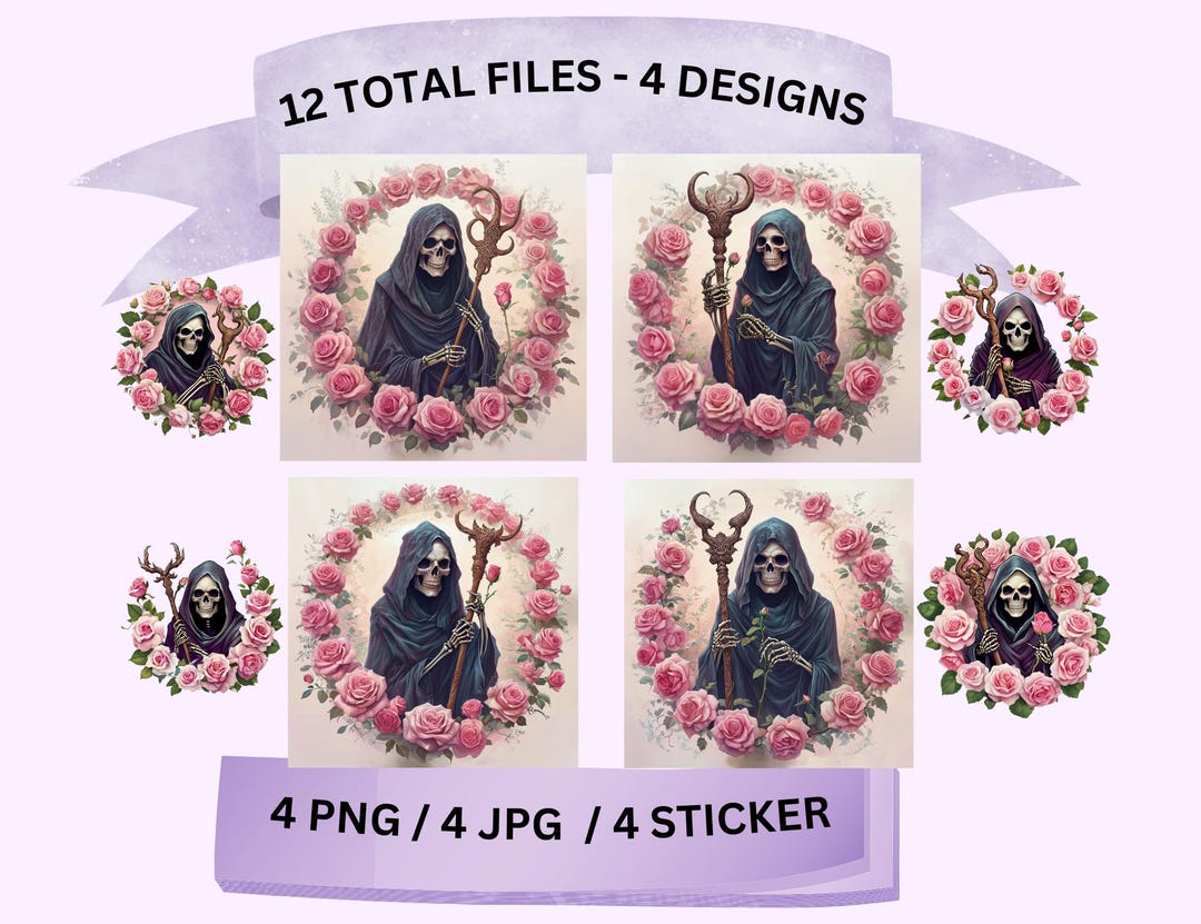 Grim Reaper Digital File Collection PNG Sublimation - Etsy