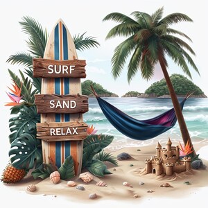 Beach Signs Digital File Collection PNG Sublimation - Etsy