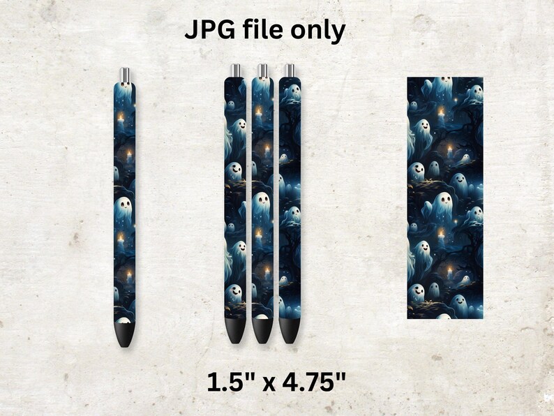 Ghosts Wrap Bookmark JPG - Etsy