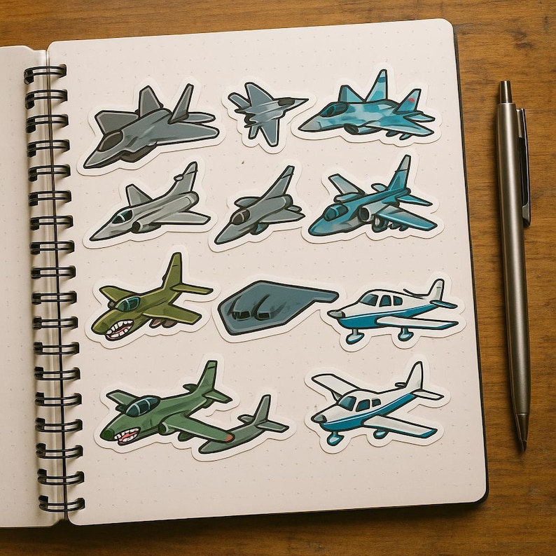 Airplane Stickers Bundle: Military & Civil Aviation PNG Decals - Etsy