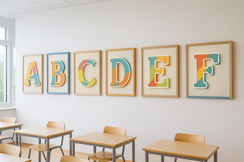 Chalk Alphabet Clipart | A-Z Colorful Letters PNG SVG PDF | Kids ...