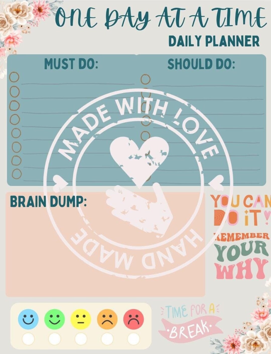 One Day at a Time Daily Planner - Etsy