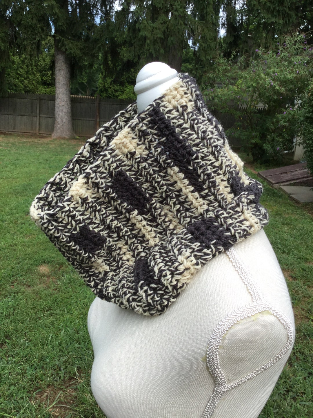 100% Wool Neck Warmer, Crochet Wool Neck Gaiter, Crochet Wool Cowl - Etsy