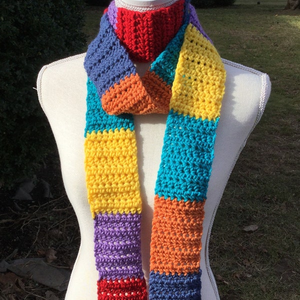 Crochet Block Scarf - Etsy