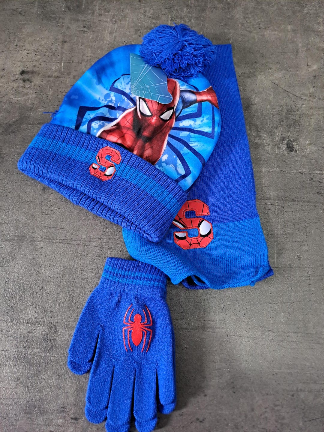 Children's Set / Spiderman Hat, Gloves and Scarf - Etsy