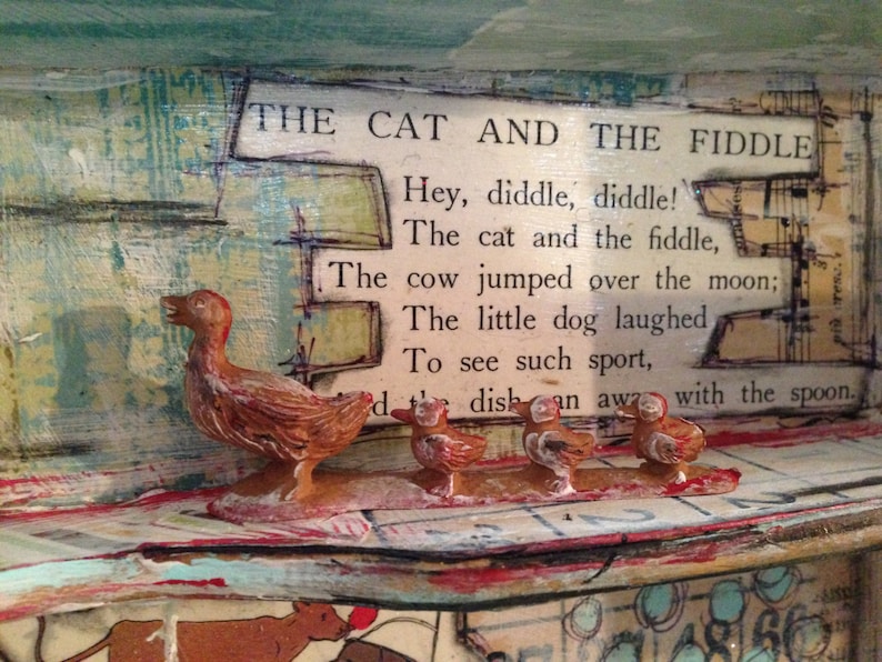 Nursery Rhyme "hey Diddle Diddle" Inspired Shadowbox - Featured in ...