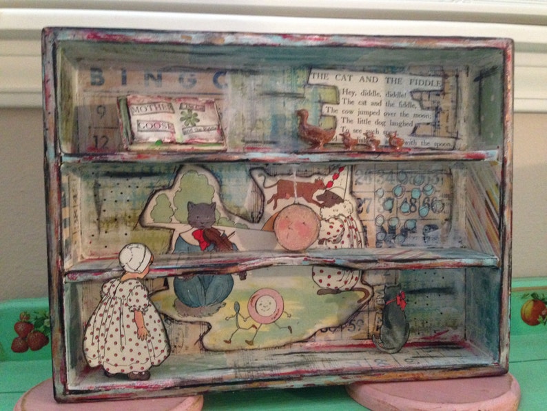Nursery Rhyme "hey Diddle Diddle" Inspired Shadowbox - Featured in ...