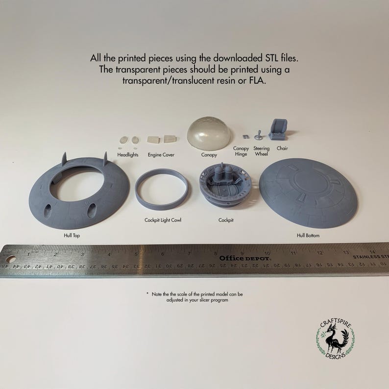 Spaceman Spiff UFO 3D STL File for Scale Modelers and Diorama Builders ...
