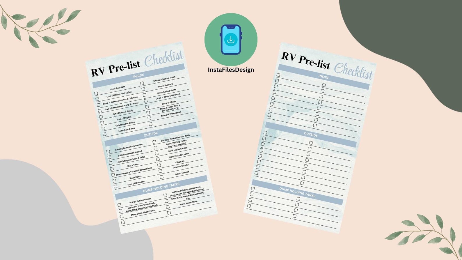 RV Pre-trip Checklist Printable | Essential RV Packing List | Camper ...