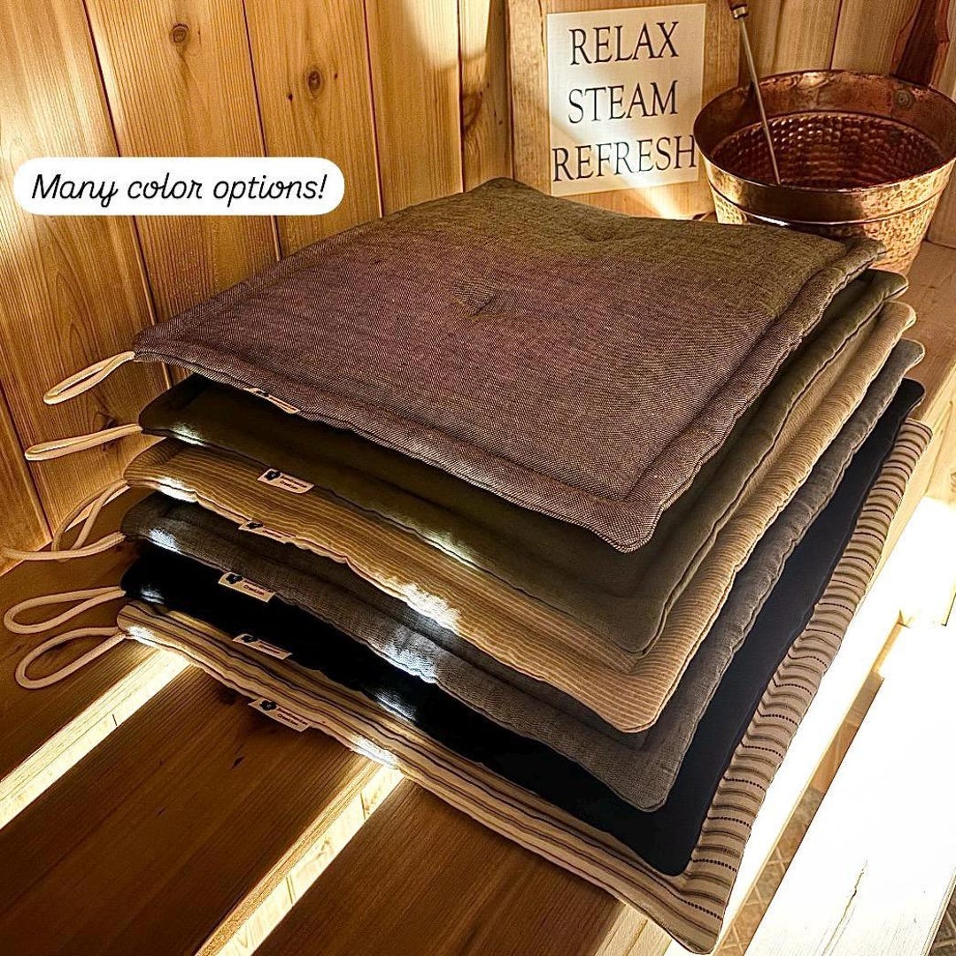 Sauna Cushion - Portable Cushion - Bench Cover, Bench Liner, Sauna Gift ...