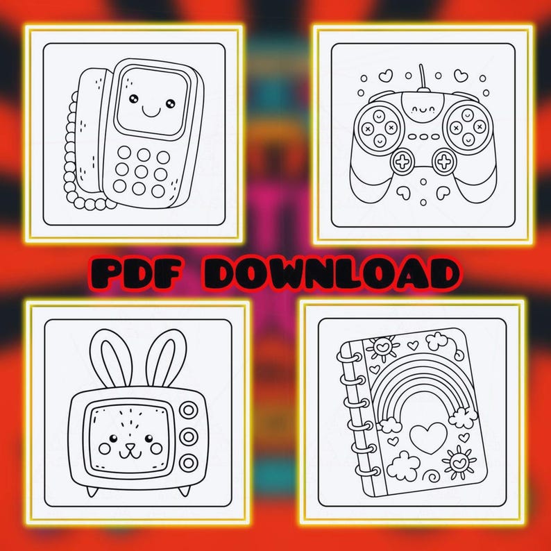Bold & Easy Coloring Pages for Kids and Adults – Simple Thick Line Art ...