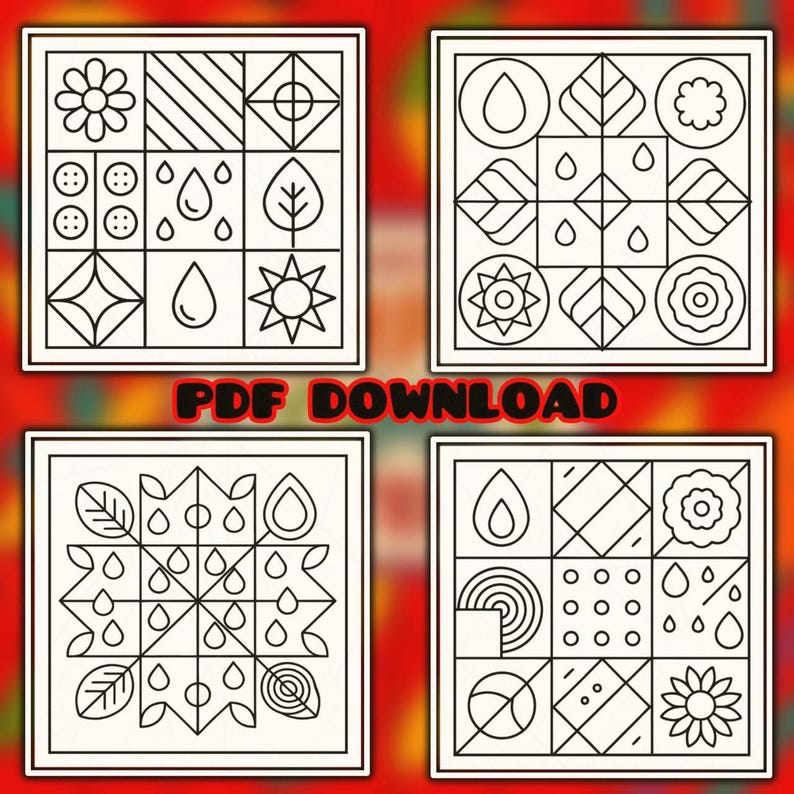 Bold & Easy Coloring Pages for Kids and Adults, Simple Thick Line Art ...