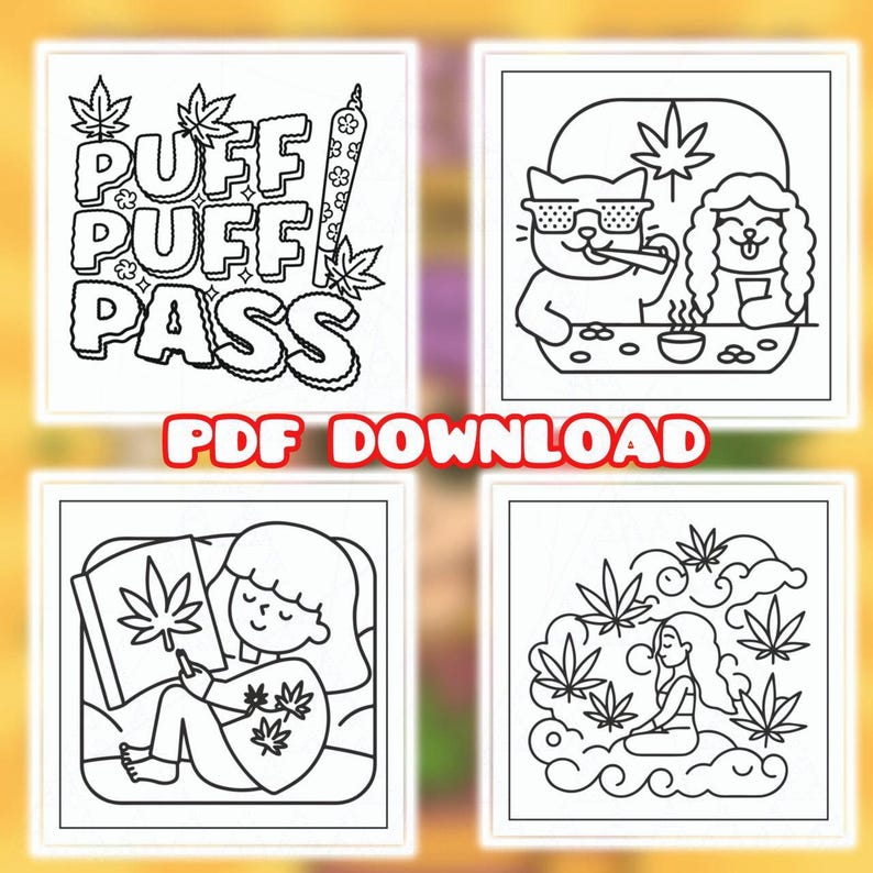 Coco Wyo Stoner Girl Coloring Book PDF – 182 Printable Pages for Kids ...
