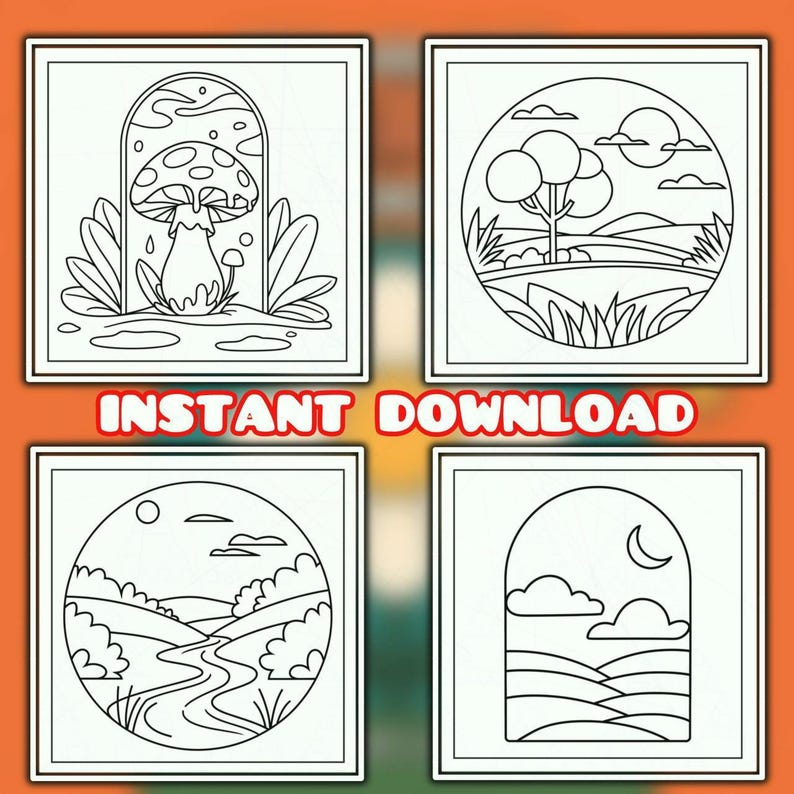 Bold & Easy Coloring Pages for Kids and Adults – Simple Thick Line Art ...