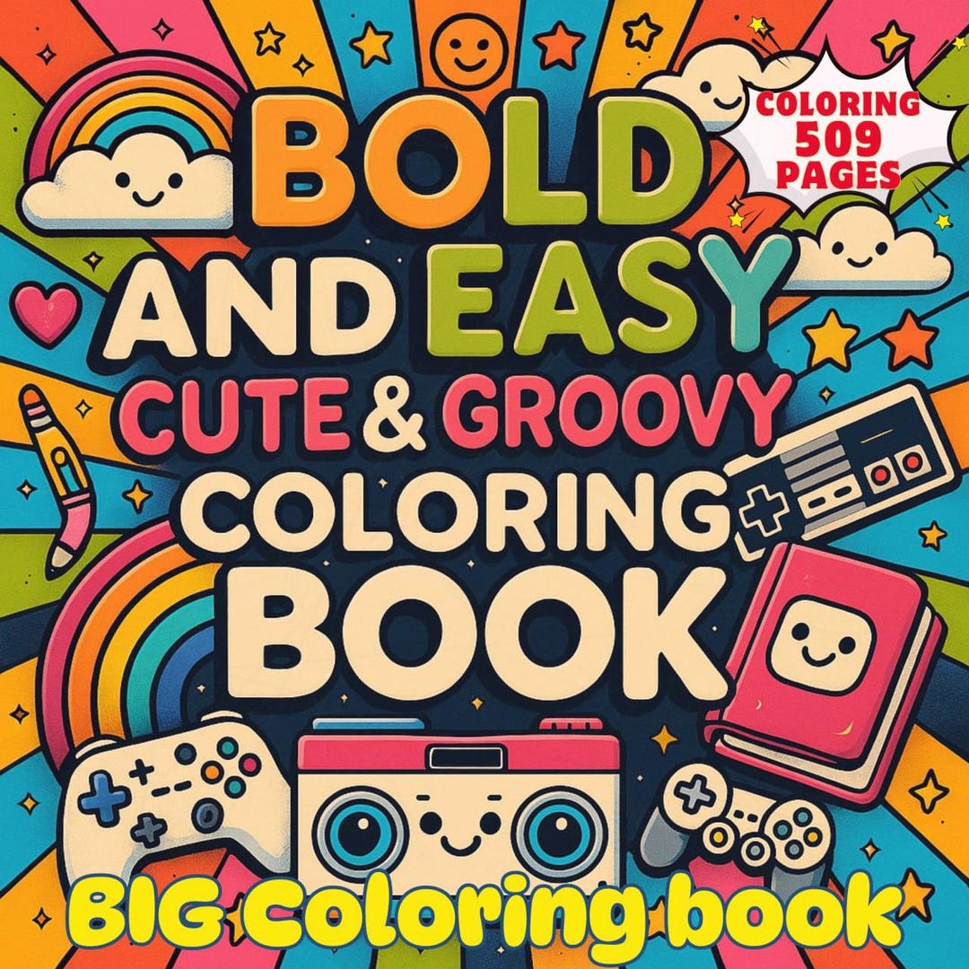 Coco Wyo Cute and Groovy Coloring Book PDF – 509 Printable Pages for ...