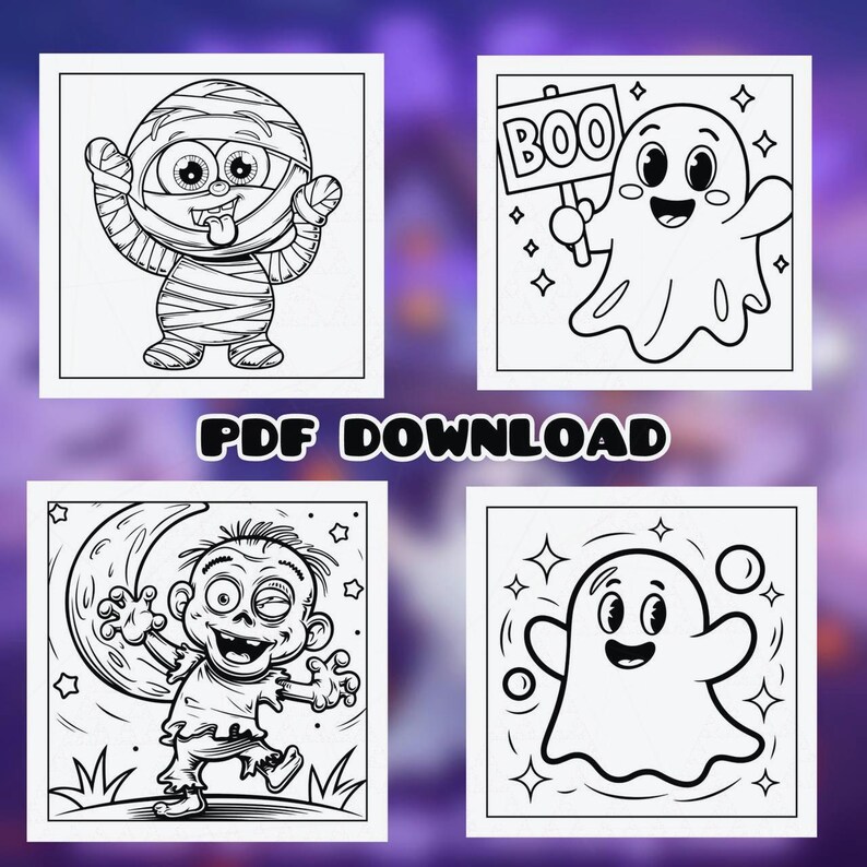 Cute & Scary Coloring Book | 260 Bold and Easy Pages | Halloween Fun ...