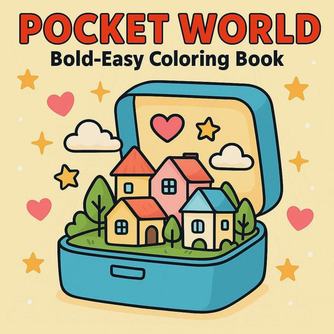 Bold & Easy Coloring Pages for Kids and Adults – Simple Thick Line Art ...