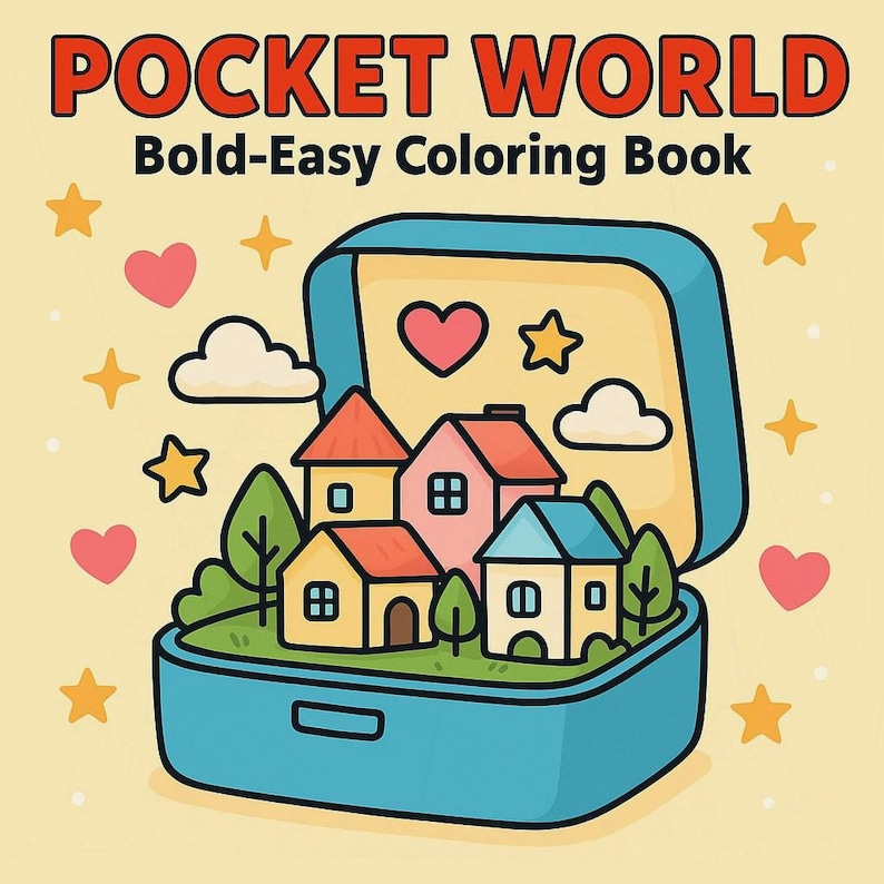 Bold & Easy Coloring Pages for Kids and Adults – Simple Thick Line Art ...