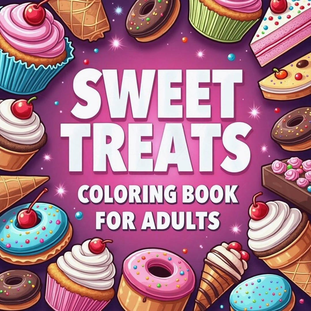Coco Wyo Sweet Treats Coloring Book PDF – 400 Printable Pages for Kids ...