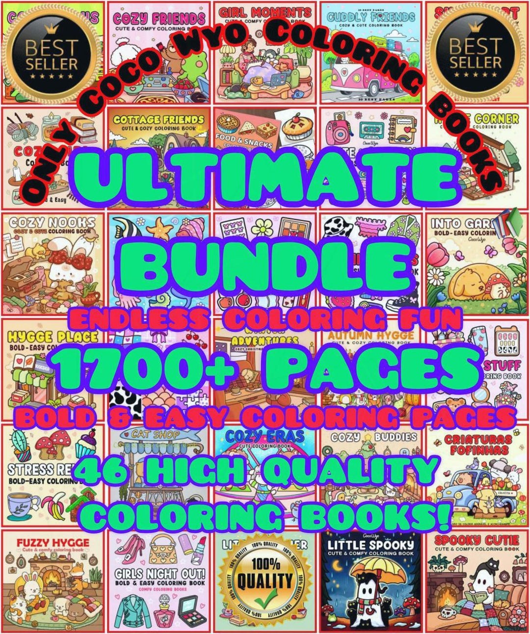 1700+ Mega BUNDLE Coloring Pages, Coloring Pages Bundle, Girl Moments ...