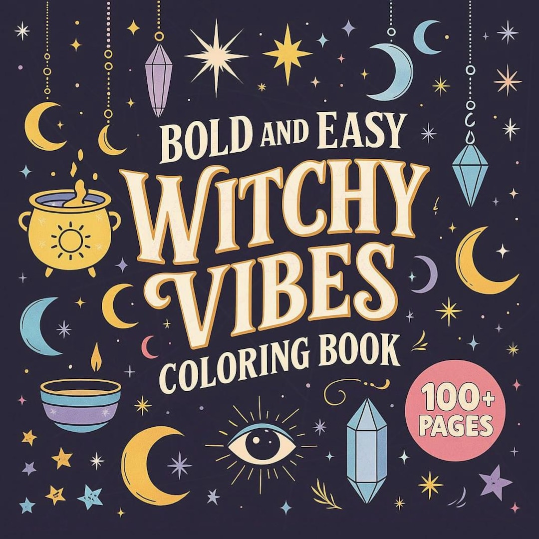Bold & Easy Coloring Pages for Kids and Adults – Simple Thick Line Art ...