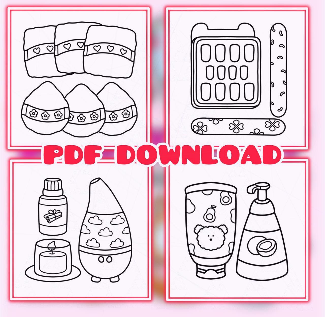 Coco Wyo Beauty Stuff Digital Coloring Book 42 Pages Instant Download ...