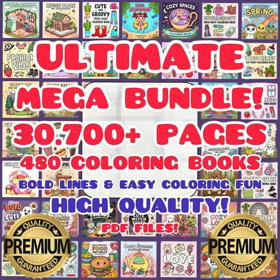 30700+ Mega BUNDLE Coloring Pages, Coloring Pages Bundle, Girl Moments ...
