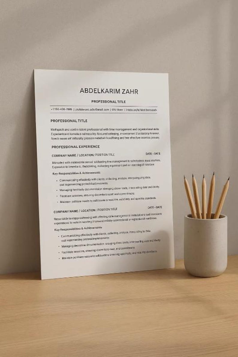 Simple ATS Friendly Resume Template With Cover Letter and Reference ...