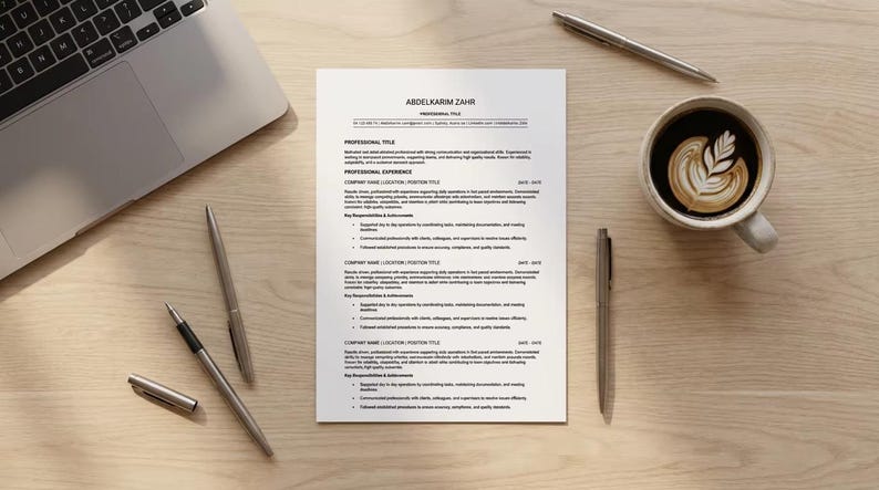 Simple ATS Friendly Resume Template With Cover Letter and Reference ...